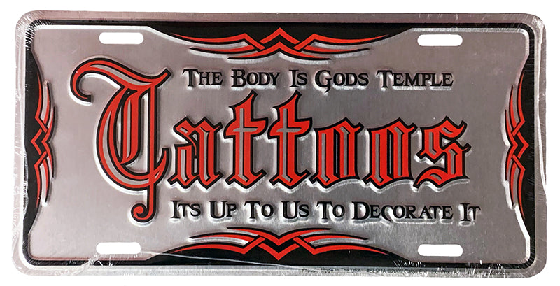 Tattoos... The Body Temple License Plate – Nostalgia Blvd